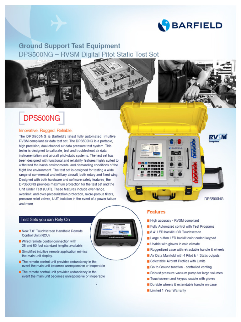 DPS500NG RVSM Digital Test Set | PDF | Airspeed