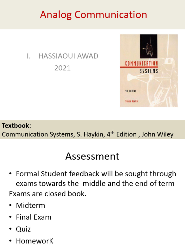 Ch1-1-Introduction and Outline | PDF | Hertz | Modulation