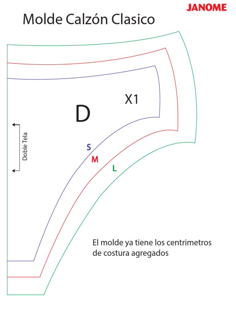 Molde Calzón Mujer Clásico | PDF