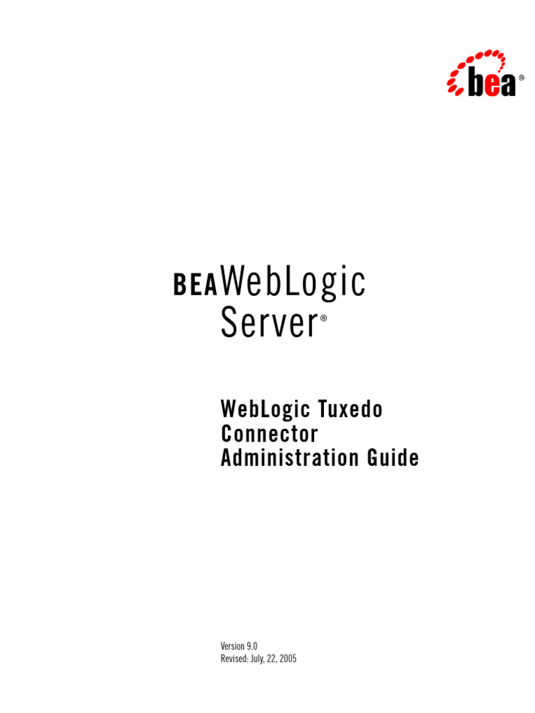WebLogic Tuxedo Connector Admin Guide | PDF | Computing | Computer Programming