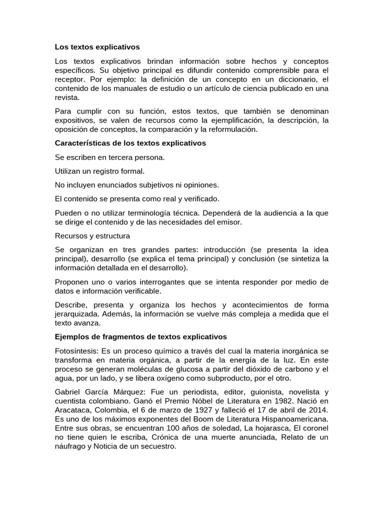 Los Textos Explicativos y Expositivos | PDF | ensalada | Importar