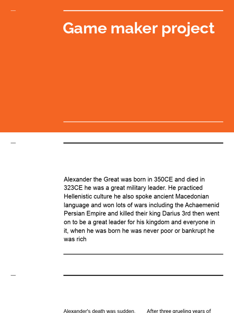 Game changer project | PDF