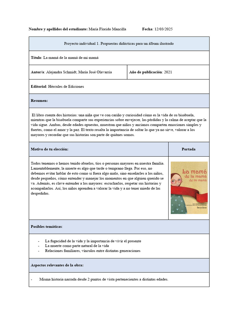 La mamá de la mamá: un viaje generacional | PDF | Palabra | Léxico