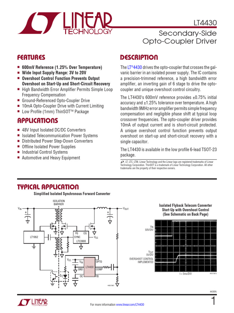 LT4430 | PDF | Amplifier | Power Supply