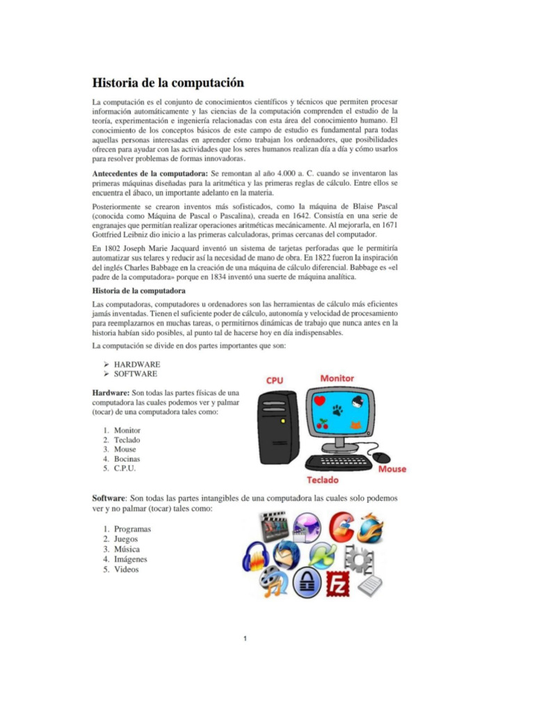 1era Tarea de Computación | PDF
