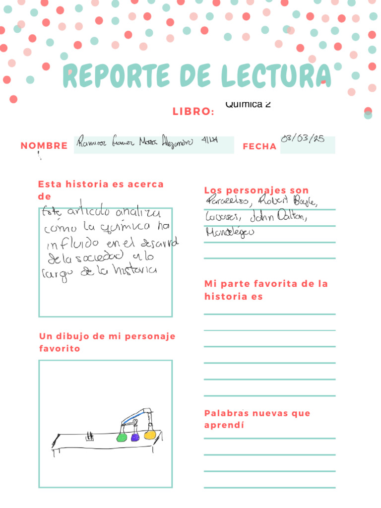 Plantilla Reporte de Lectura | PDF