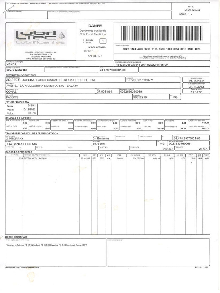 Lubritec 5489 24 11 2022 | PDF