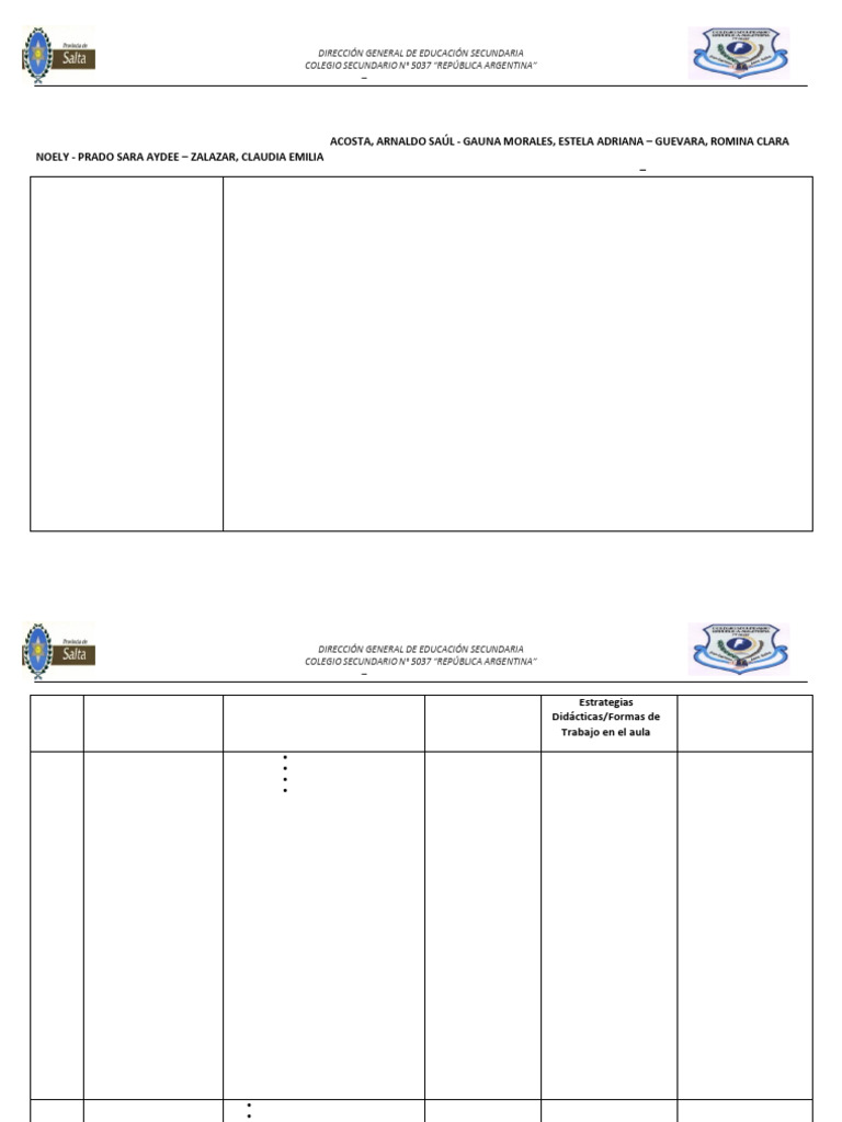 Planif. Lengua y Lit. 2025 Las Lajitas Cuarto Año | PDF | Aprendizaje | Plan de estudios