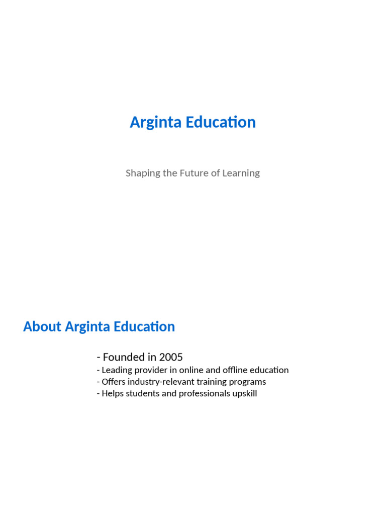 Arginta Education Presentation Enhanced | PDF