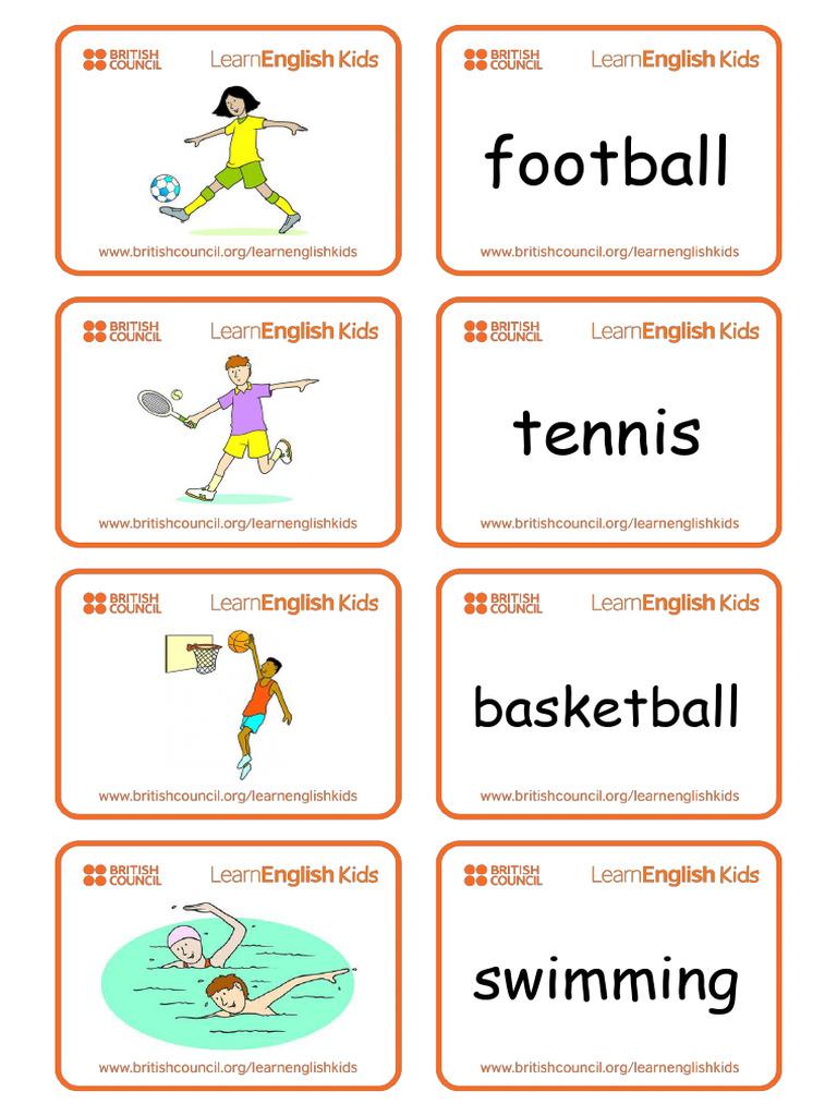 Flashcards Sports | PDF