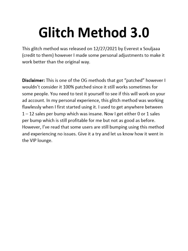 Ecom Glitch Method for Dropshipping | PDF | Computing