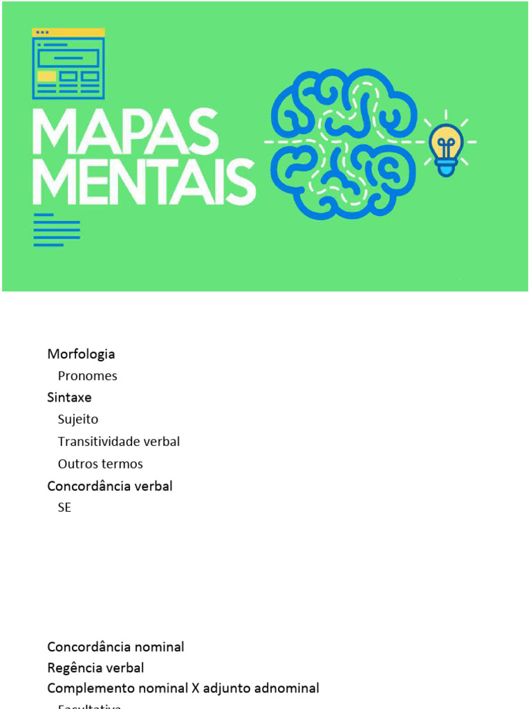 Mapas Mentais Portugues | PDF