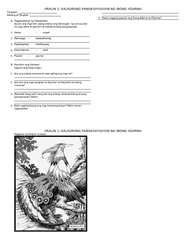 Worksheet A1 | PDF