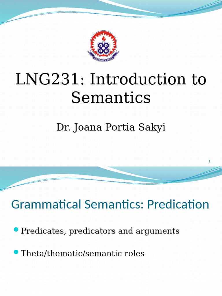 Lecture06 Semantics 2025 | PDF | Predicate (Grammar) | Verb