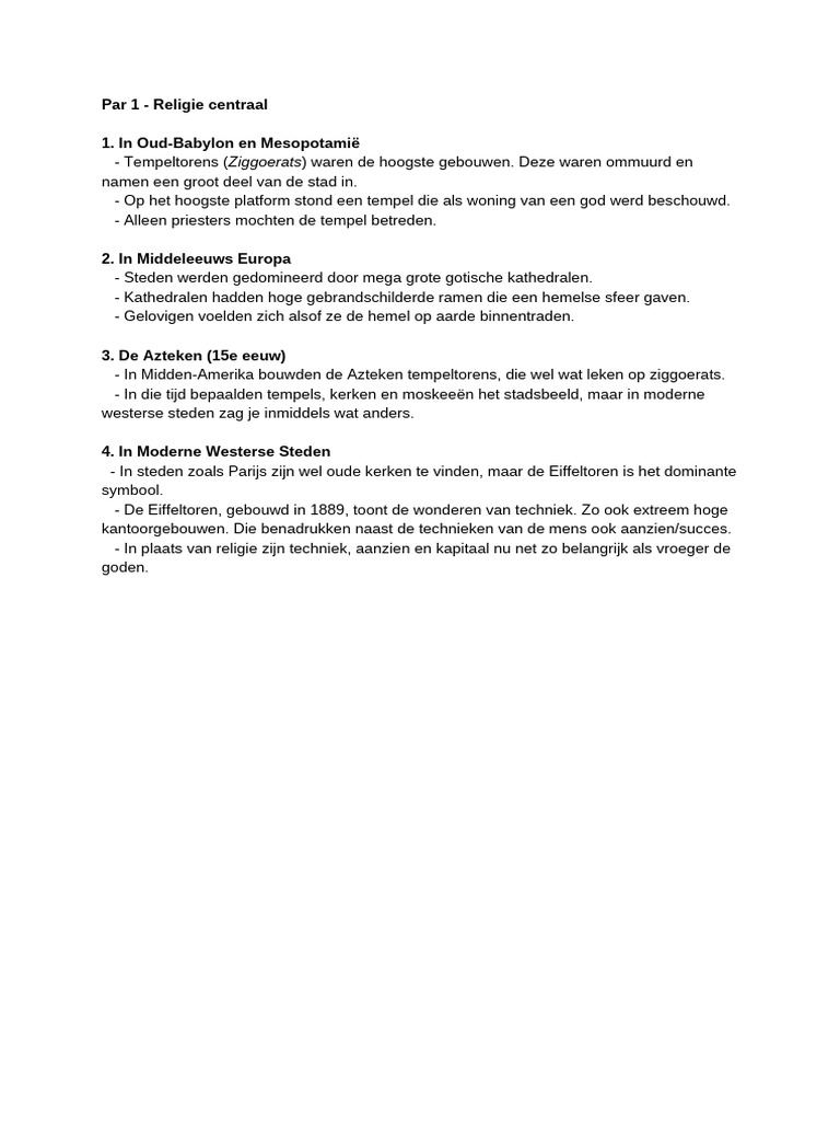 Geschiedenis Religie & Samenleving | PDF