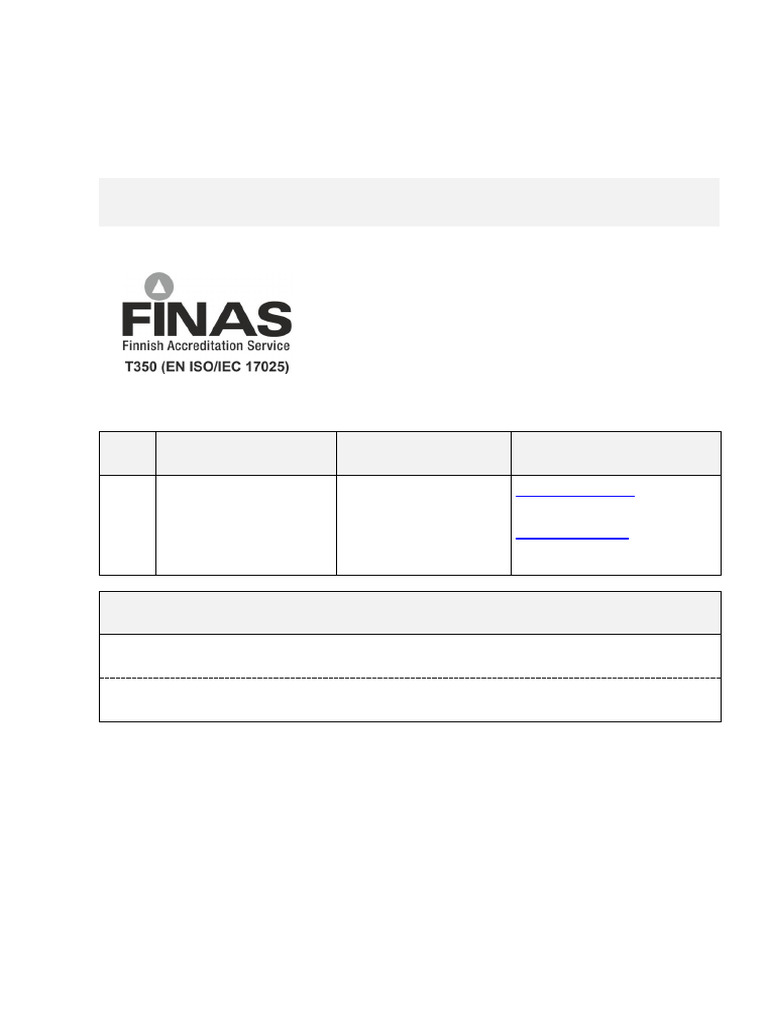 Laboratory ISO 17025 Certificate Appendix | PDF