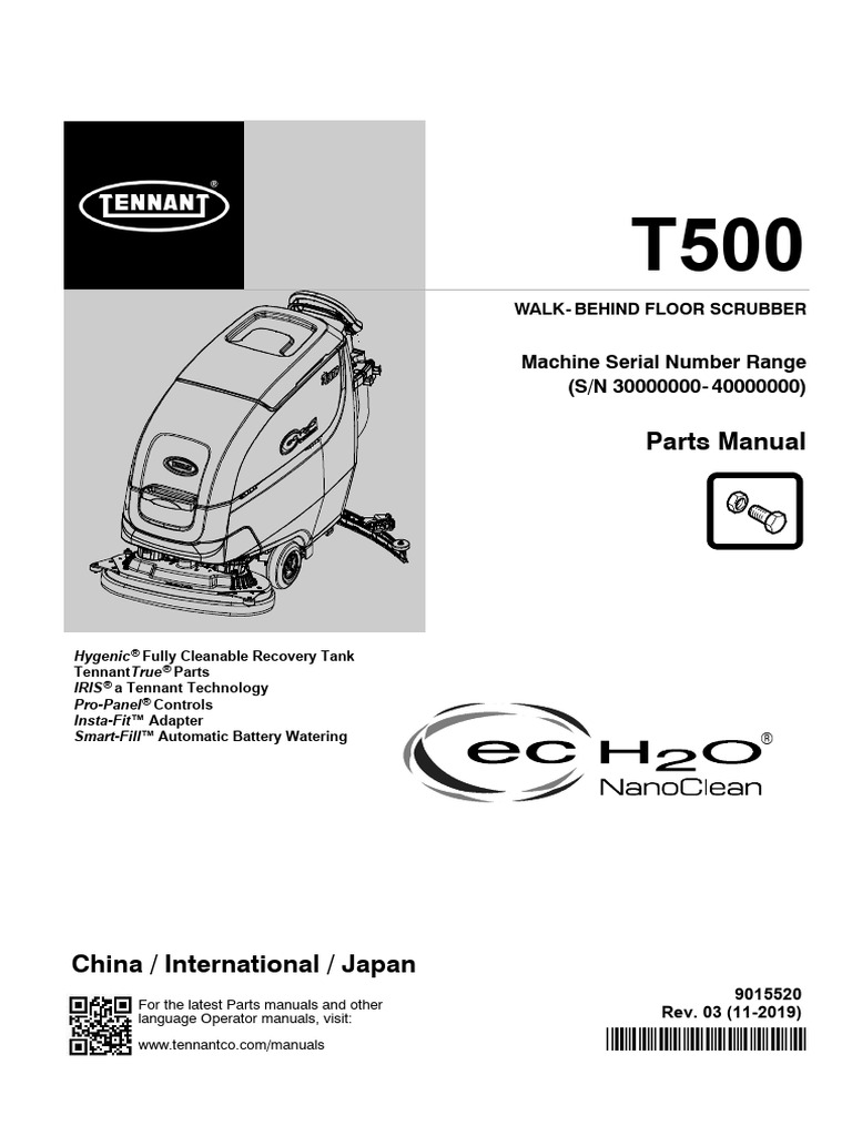 Equipo Tennant T-500 | PDF