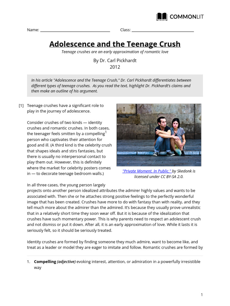 Understanding Teenage Crushes | PDF | Adolescence | Psychological Concepts