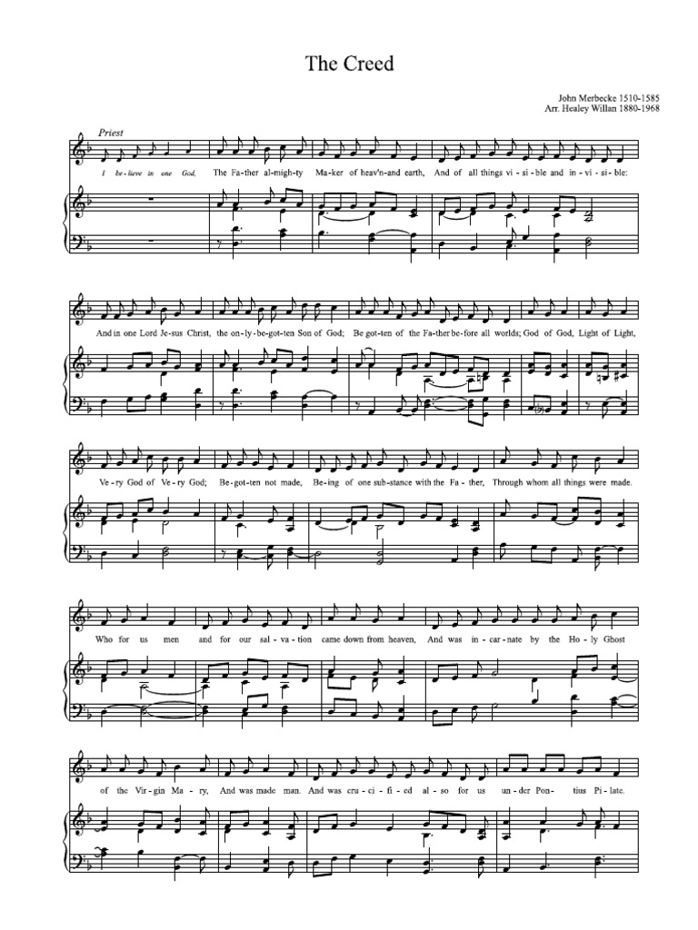 Merbecke Creed | PDF