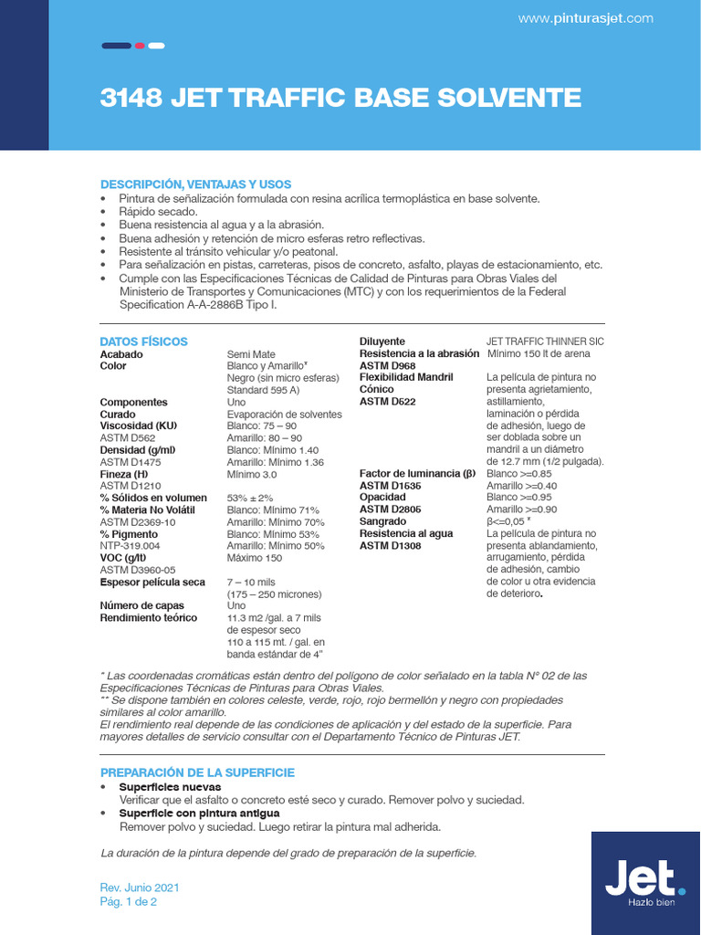 3148 Jet Traffic Base Solvente | PDF
