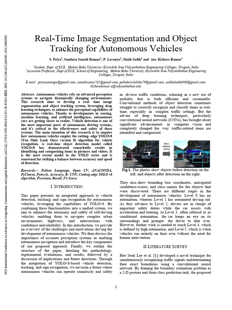 Real-Time_Image_Segmentation_and_Objec1111_Tracking_for_Autonomous_Vehicles | PDF | Accuracy And ...
