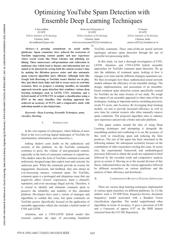 YouTube Spam Detection with Deep Learning | PDF | Sensitivity And Specificity | Deep Learning