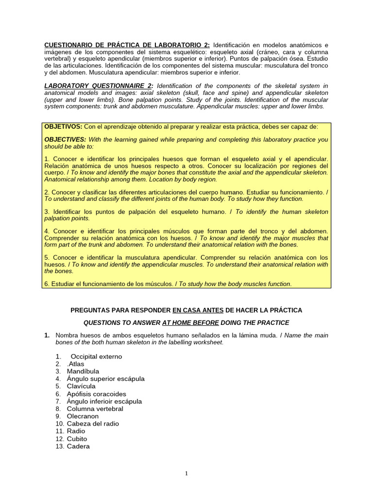 PL2 Cuestionario | PDF | Músculo | Tejido suave