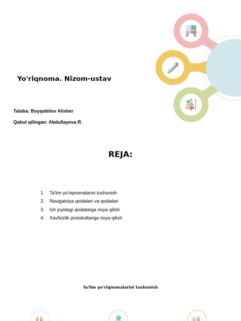 Yo Riqnoma. Nizom-Ustav | PDF