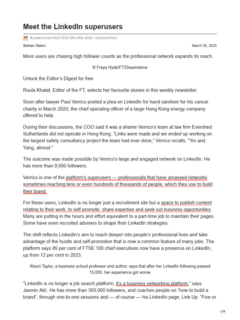 Meet The LinkedIn Superusers | PDF | Linked In