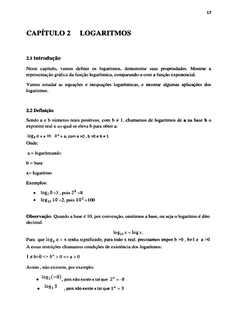 Ficha de Apóio de Logaritmo 2024 | PDF