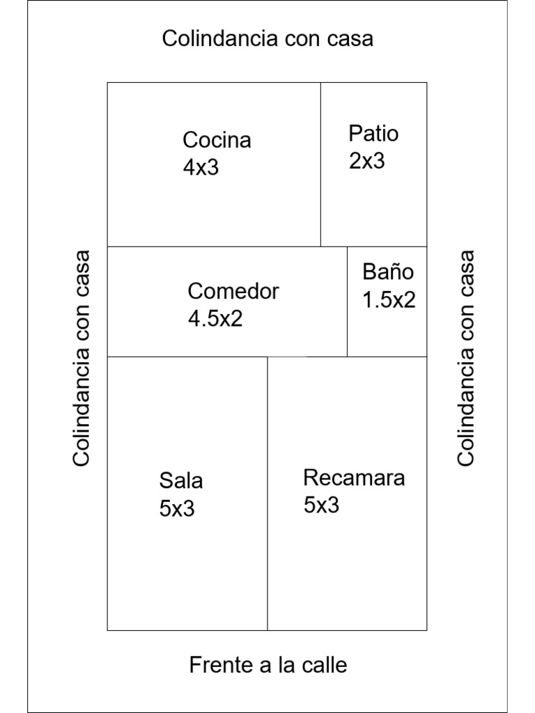 Diseño de casa y colindancias | PDF