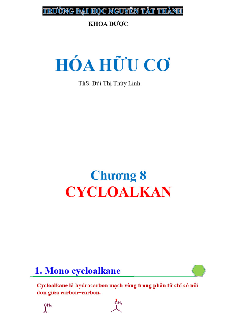 HHC - Chương 8. CYCLOALKAN | PDF