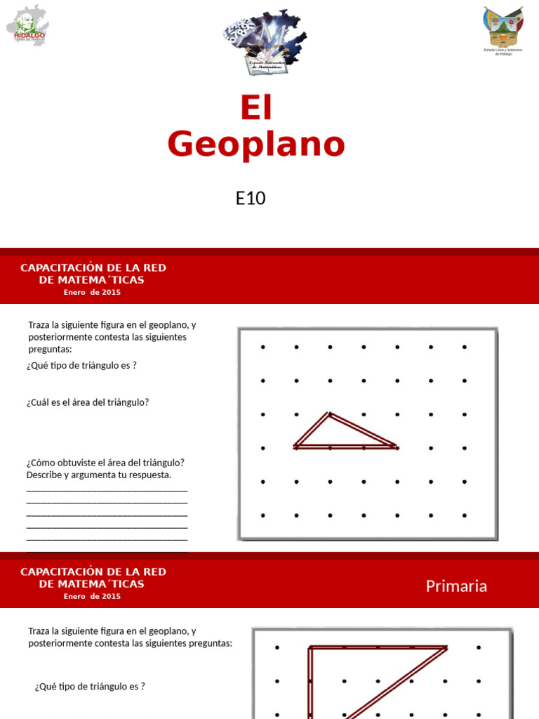 Capacitación en Geometría con Geoplano | PDF | Triángulo | Objetos ...