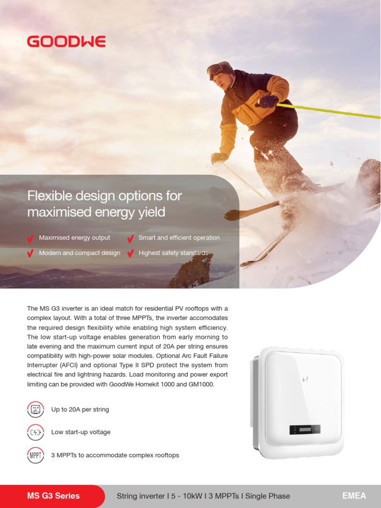 GW - MS G3 - Datasheet - EMEA-EN | PDF | Power Inverter | Alternating Current