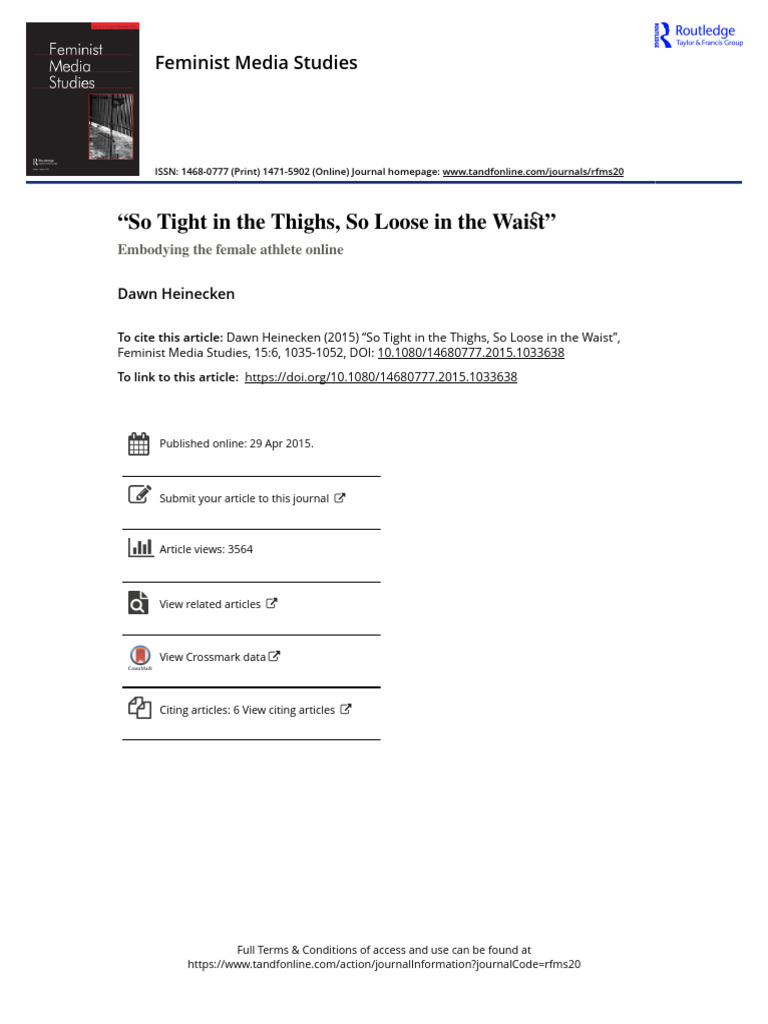 Female Athlete Identity on Social Media | PDF | Masculinity