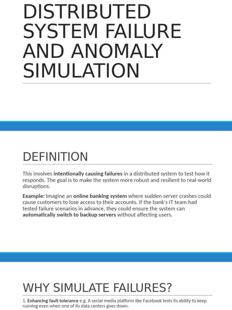 Distributed System Failure and Anomaly Simulation | PDF | Cloud Computing | Server (Computing)