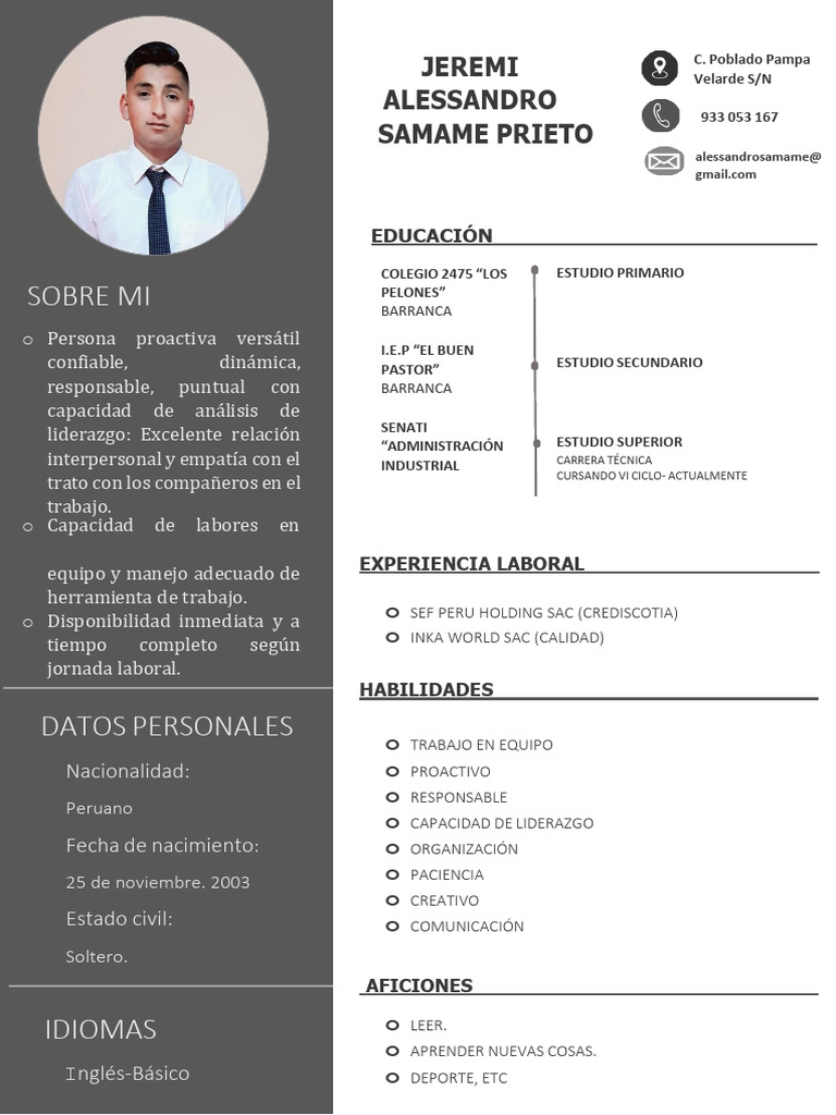 CV Samame | PDF