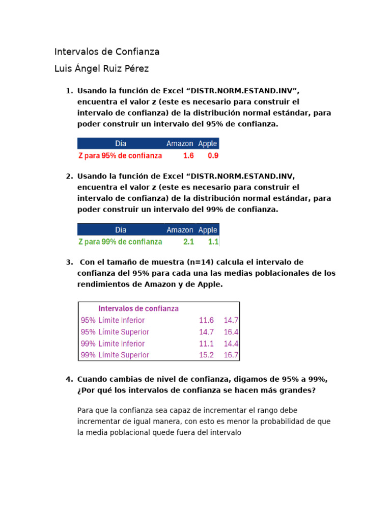 Intervalos de Confianza | PDF