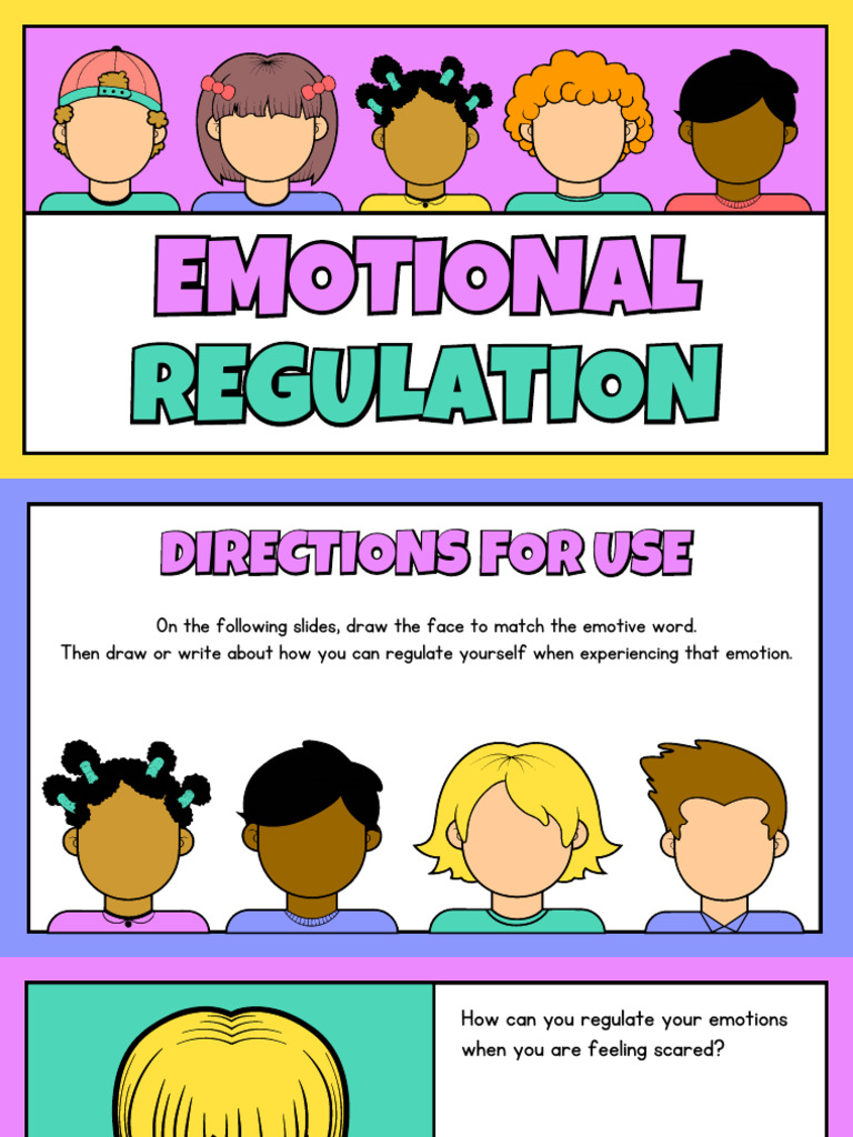 Emotional Regulation SEL Presentation Colorful Cartoon Style PDF | PDF