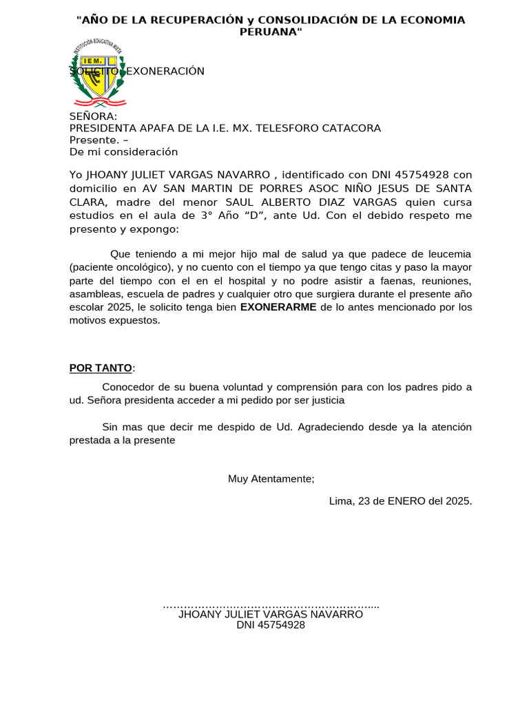 Exoneracion Apafa | PDF