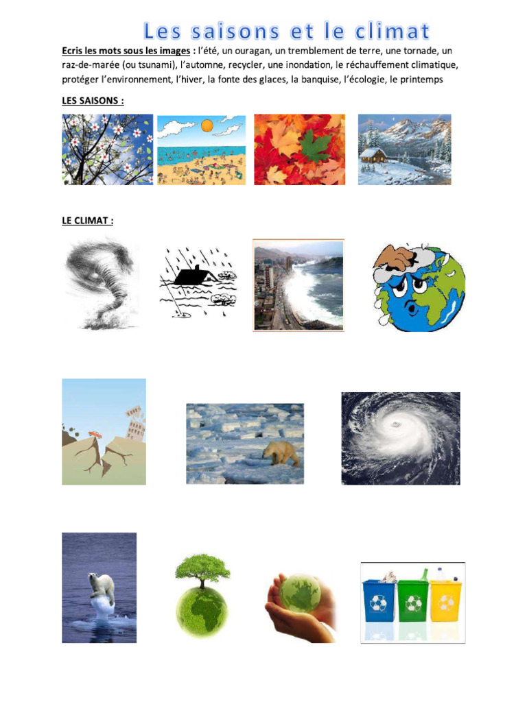 Les Saisons Le Climat Et L Environnement | PDF