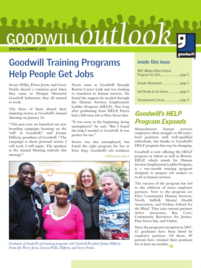 Goodwill Training Programs Update | PDF | Recruitment | Social Economy