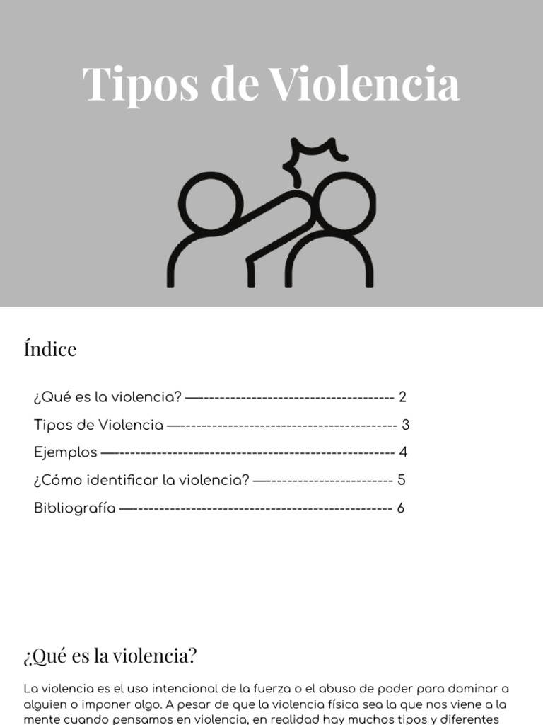 Tipos de Violencia | PDF | Violencia | Agresión