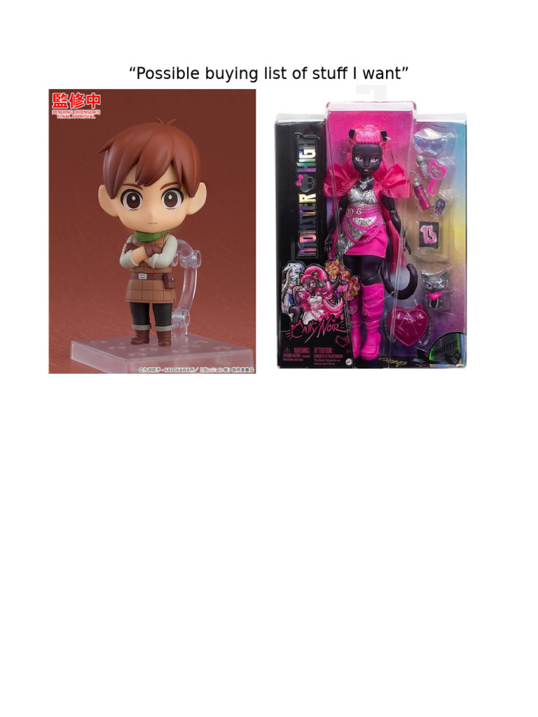 Possible Buying List of Stuff I Want | PDF