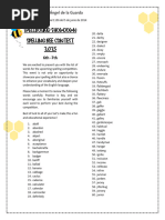 400 Spelling Bee Word List Every Level Easy Difficult and Impossible | PDF
