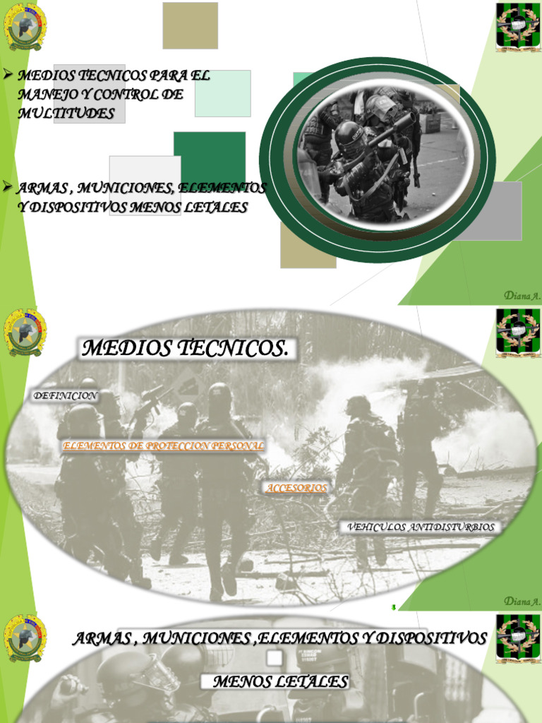 Control de Multitudes: Medios y Equipos | PDF | Escopeta | Cartucho (armas de fuego)