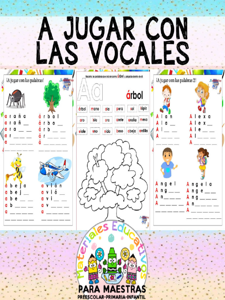 Cuadernillo A Jugar Con Las Vocales | PDF