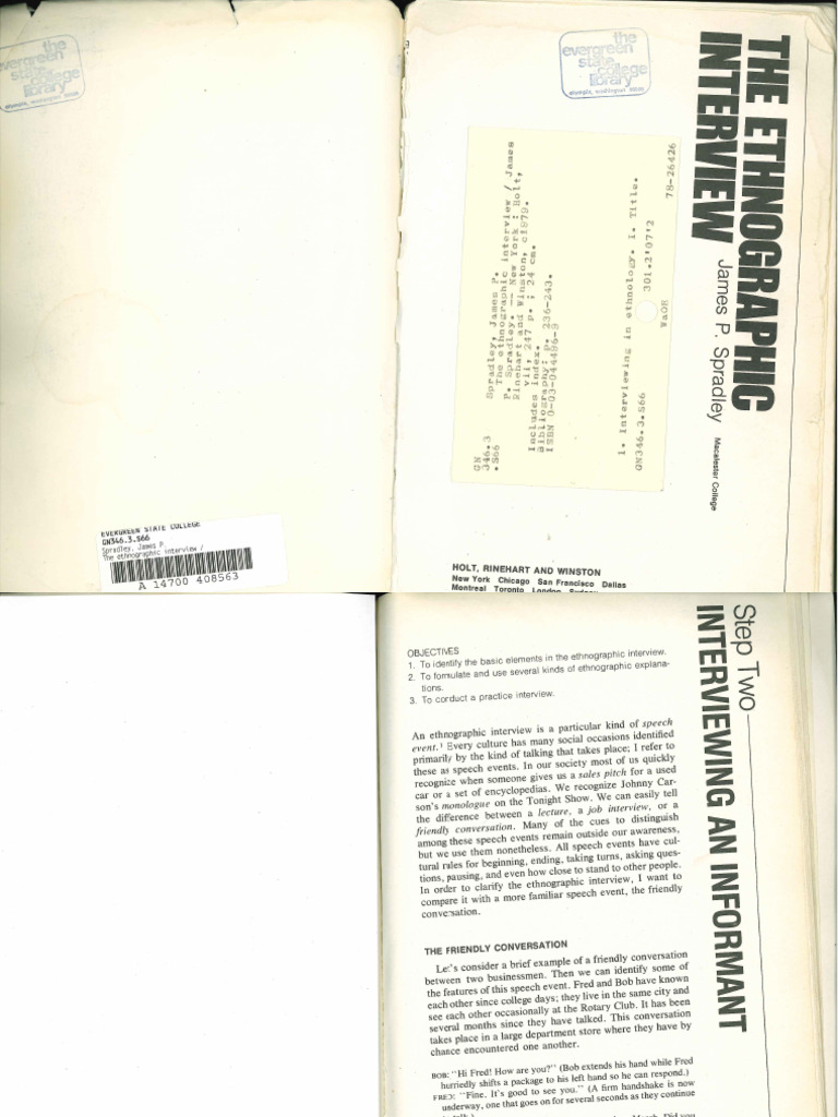 01 Ethnographic Interview Spradley | PDF