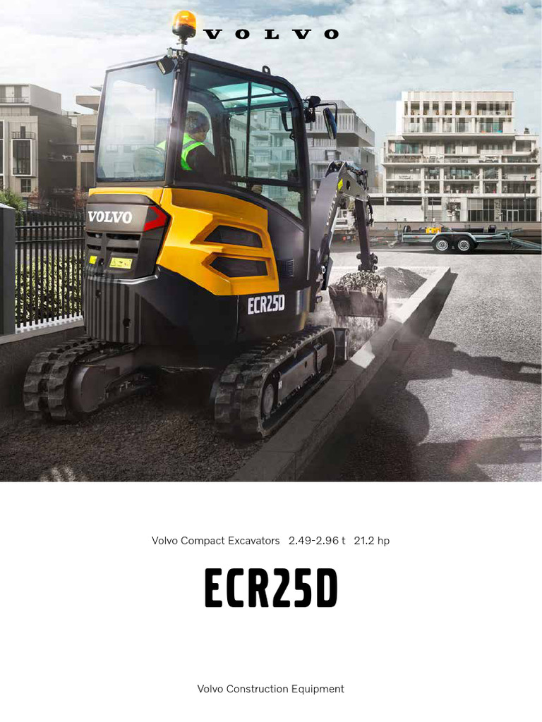 Volvo Brochure Compact Excavator ECR25D | PDF | Electrical Connector ...