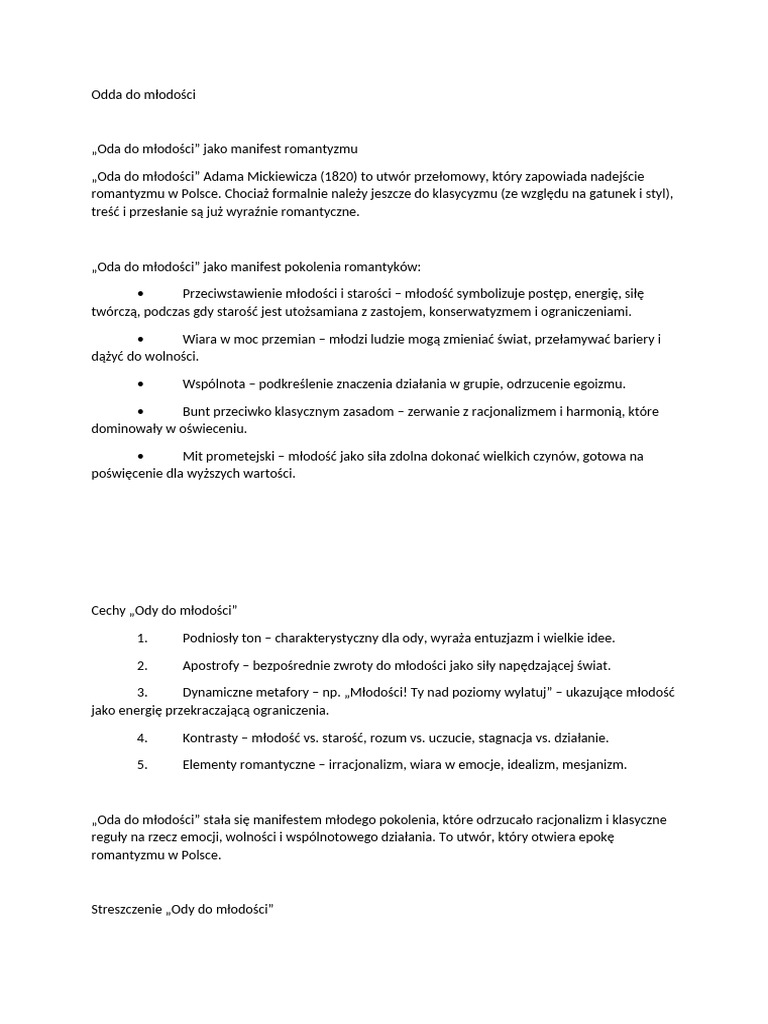Odda Do Młodości | PDF